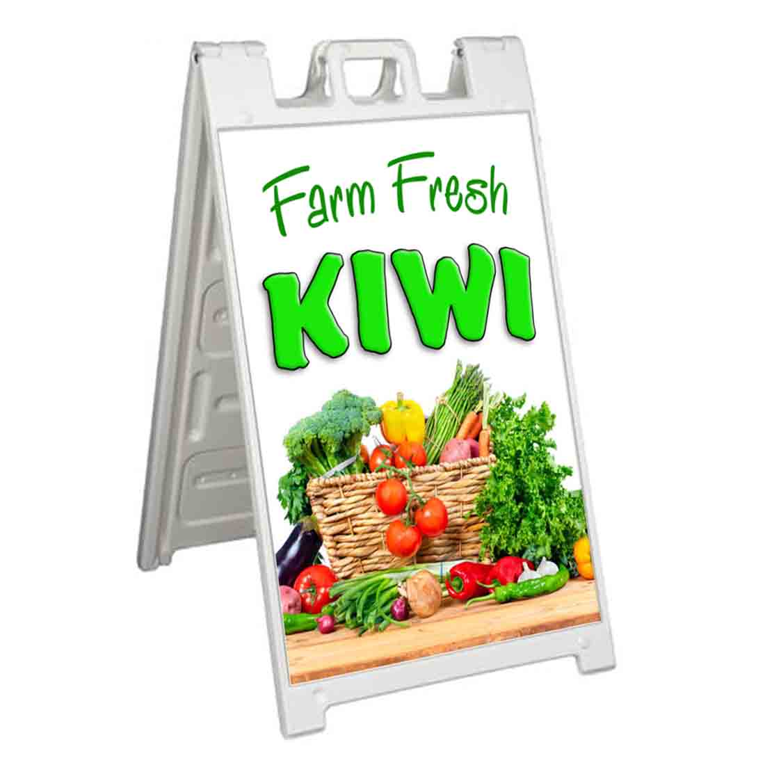 FARM FRESH KIWI Signicade 24x36 Aframe Sidewalk Sign Banner Decal FRUIT ...