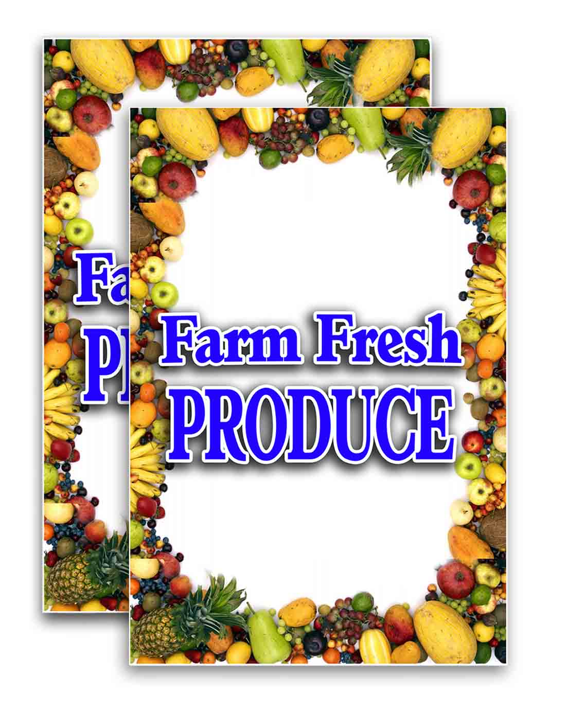 Farm Fresh Produce (24" X 36") Vinyl Decal Only (Pack of 2) |Sign ...