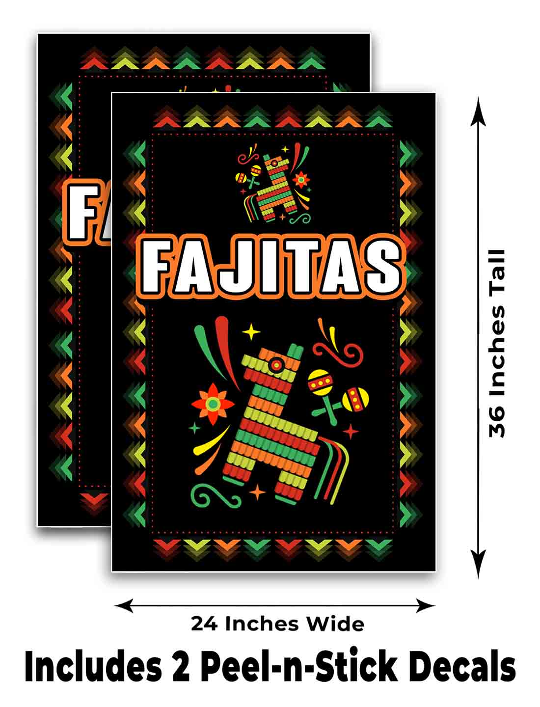 FIESTA FAJITAS Signicade 24x36 Aframe Sidewalk Sign Banner Decal FOOD ...