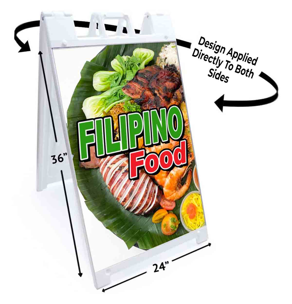 FILIPINO FOOD Signicade 24x36 Aframe Sidewalk Sign Banner Decal | eBay
