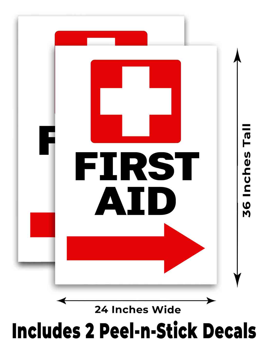 FIRST AID RIGHT ARROW Signicade 24x36 Aframe Sidewalk Sign Banner Decal ...