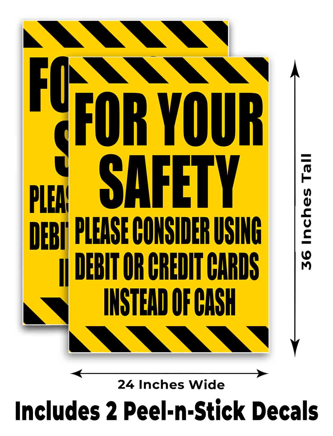 FOR YOUR SAFETY Signicade 24x36 Aframe Sidewalk Sign Banner Decal ...