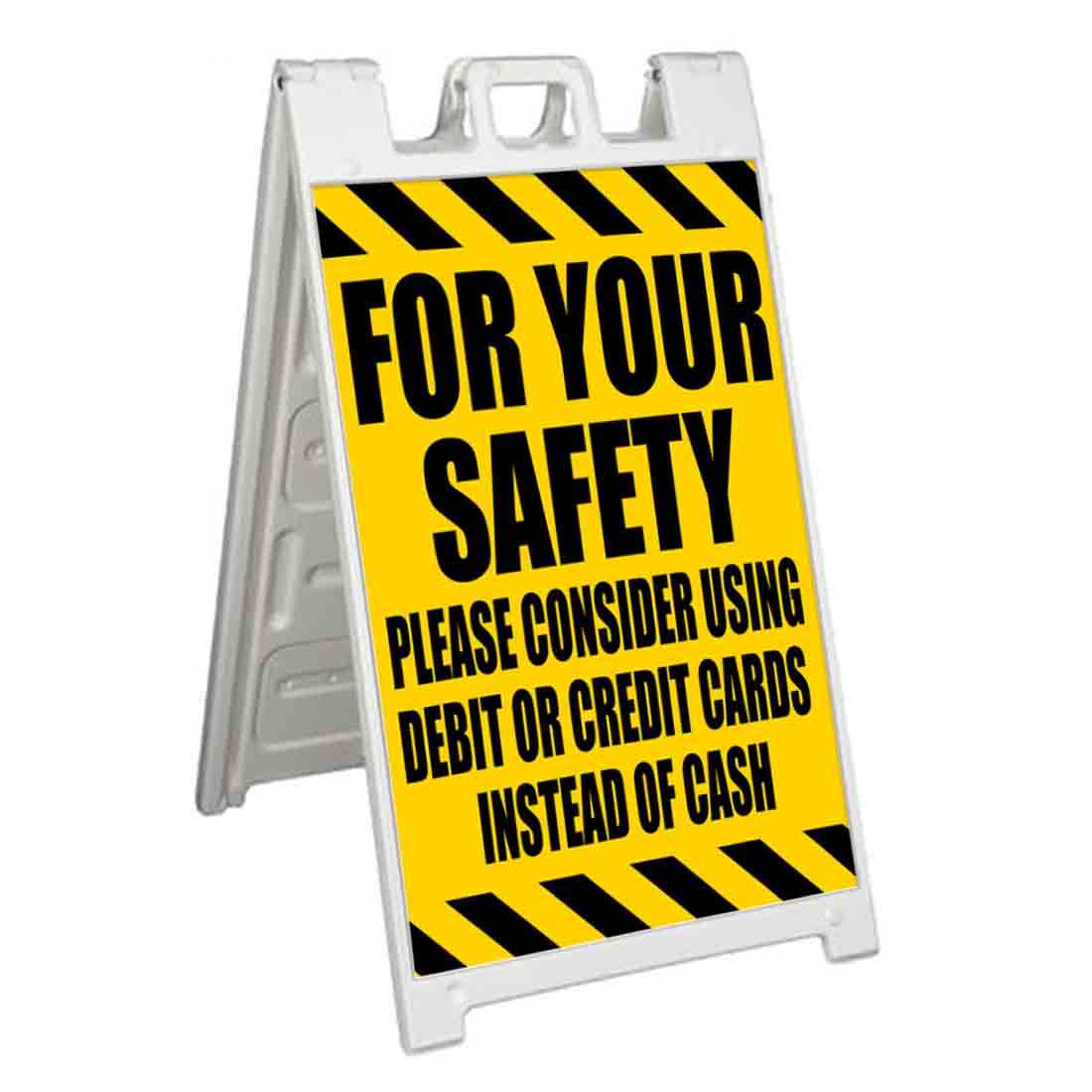 FOR YOUR SAFETY Signicade 24x36 Aframe Sidewalk Sign Banner Decal ...