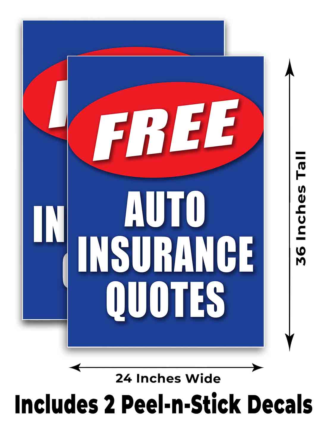 FREE AUTO INSURANCE QUOTES Signicade 24x36 Aframe Sidewalk Sign Banner ...