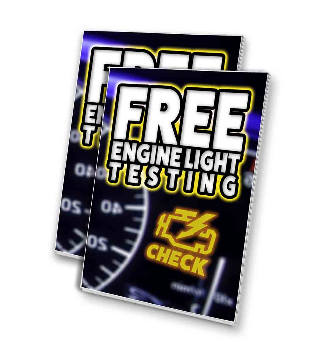 Free Engine Light Testing (24" X 36") 4mm Corrugated Plastic Panel ...