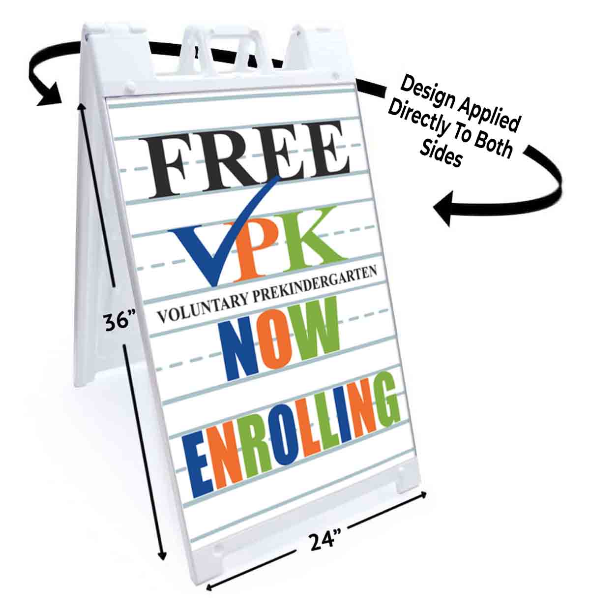 FREE VPK Signicade 24x36 Aframe Sidewalk Decal Sign Banner EDUCATION ...