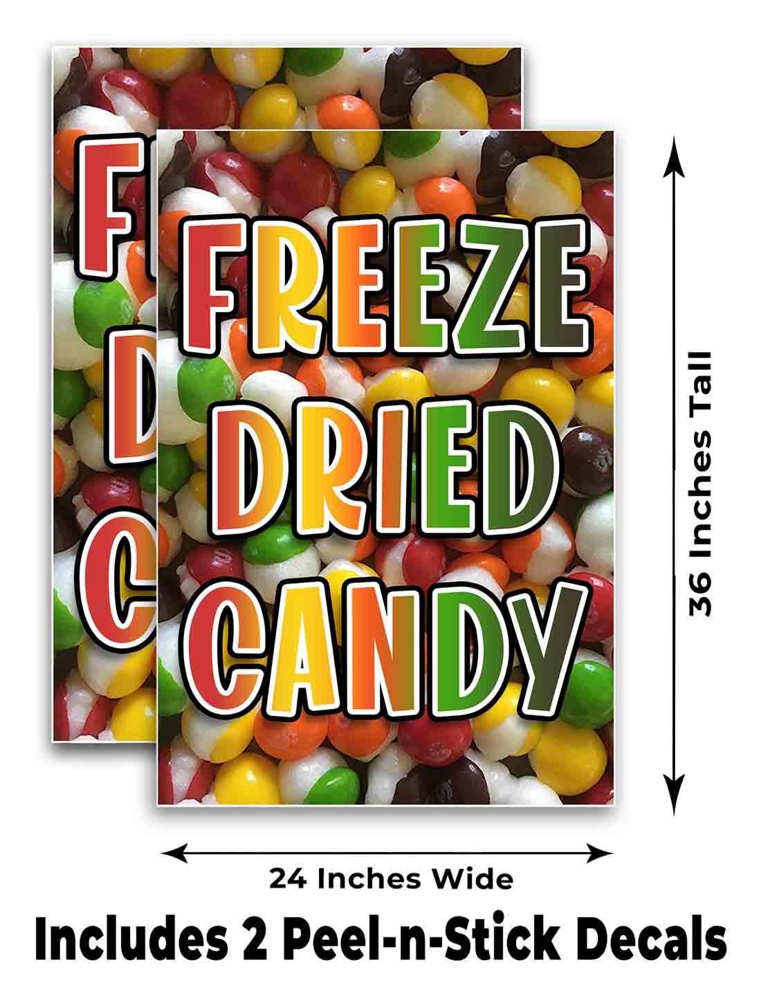 FREEZE DRIED CANDY Signicade 24x36 Aframe Sidewalk Sign Banner Decal ...
