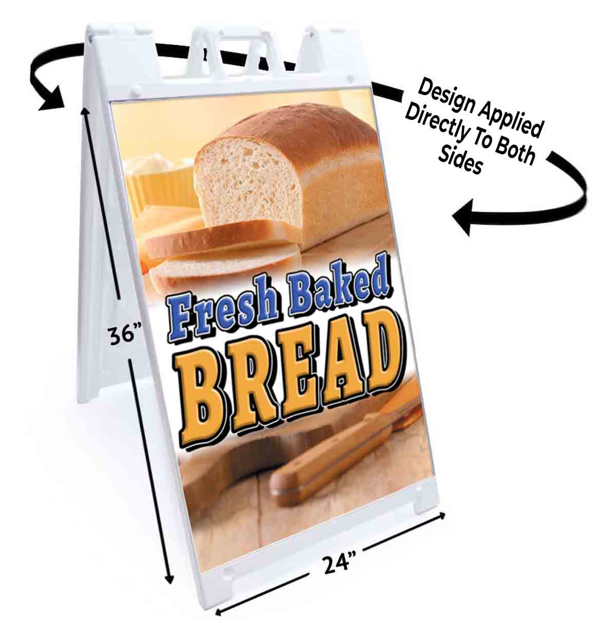 FRESH BAKED BREAD Signicade 24x36 Aframe Sidewalk Sign Banner Decal ...