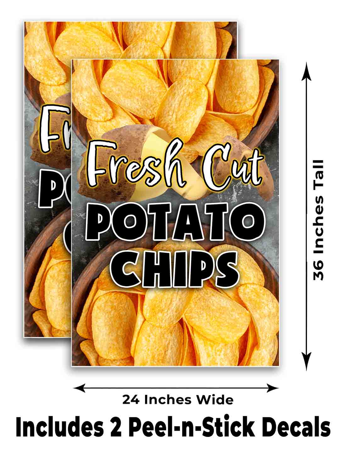 FRESH CUT POTATO CHIPS Signicade 24x36 Aframe Sidewalk Sign Banner ...