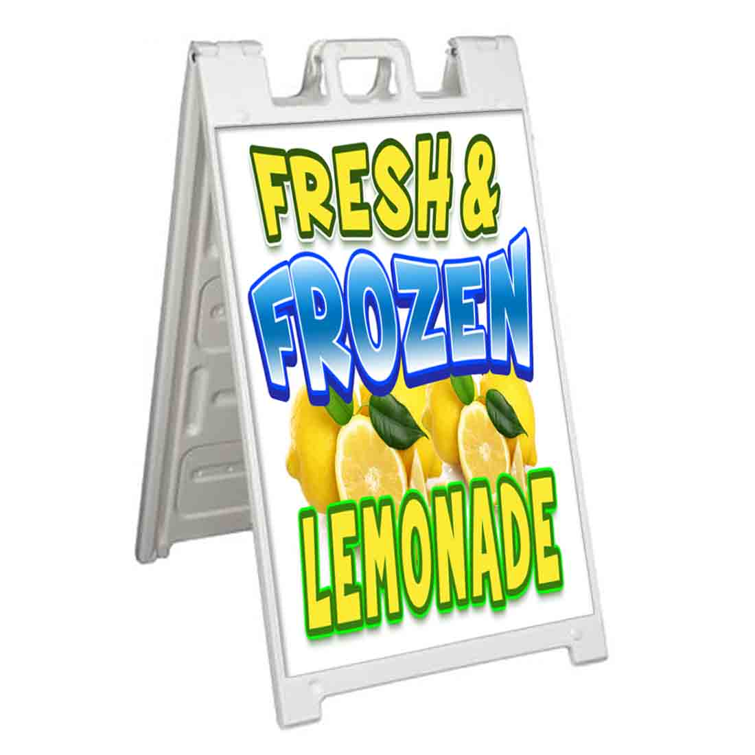 Fresh Frozen Lemonade (24" X 36") Standard A-Frame Signicade, Includes ...