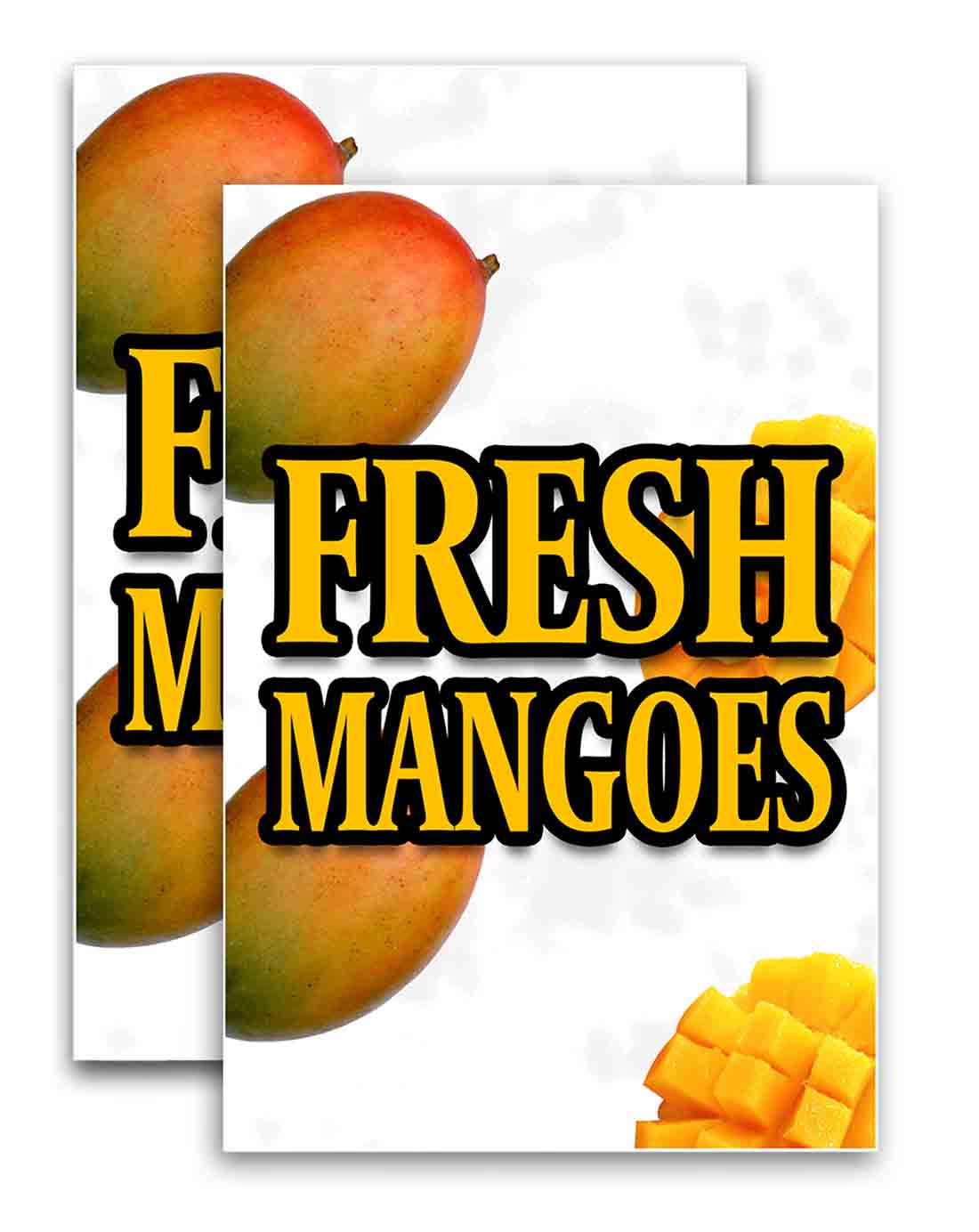Fresh Mangos (24" X 36") Vinyl Decal Only (Pack of 2) |Sign|Sticker ...