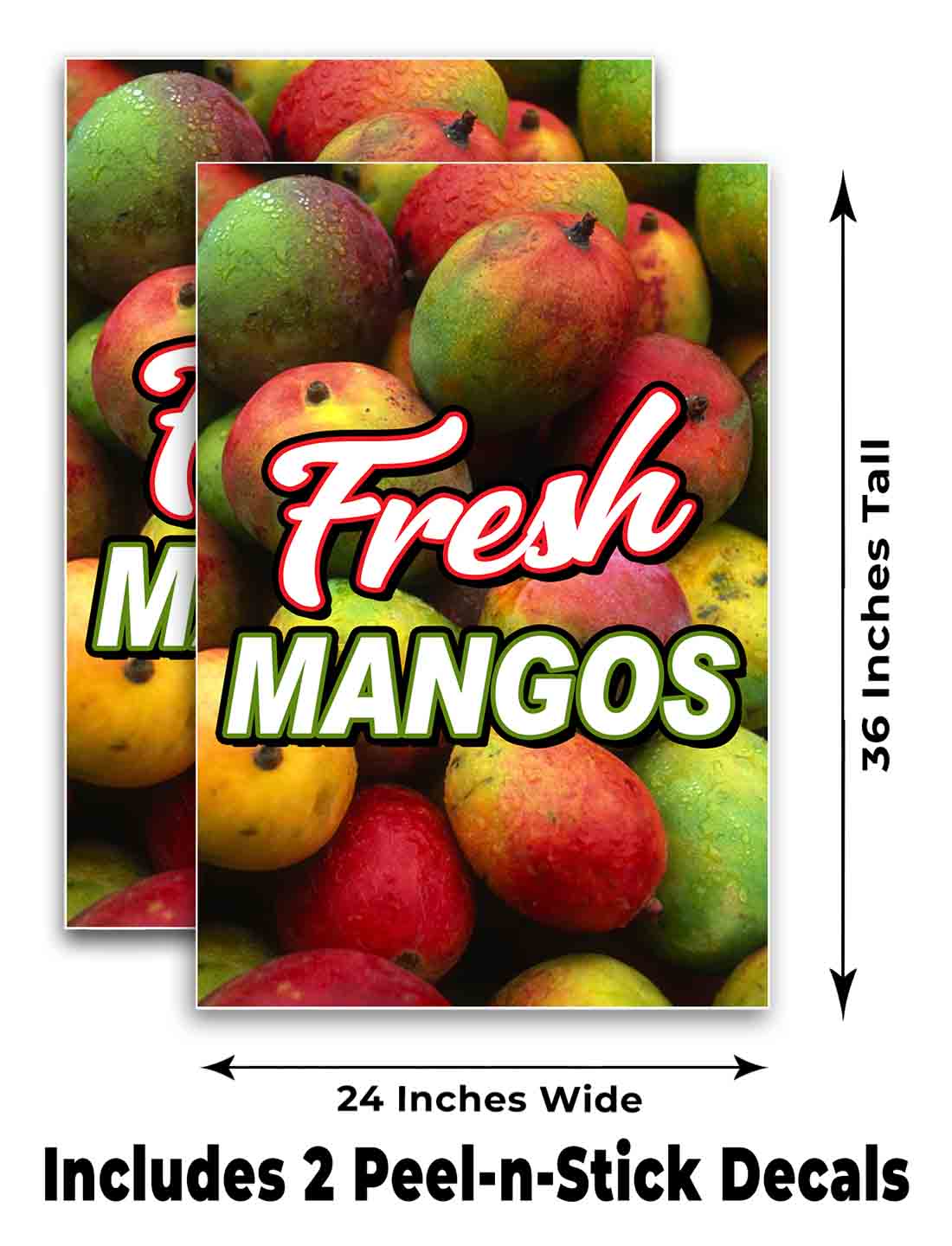 FRESH MANGOS Signicade 24x36 Aframe Sidewalk Sign Banner Decal FRUIT | eBay