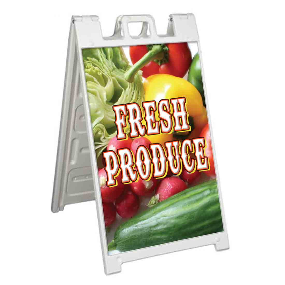 Fresh Produce (24" X 36") Standard A-Frame Signicade, Includes Decal ...