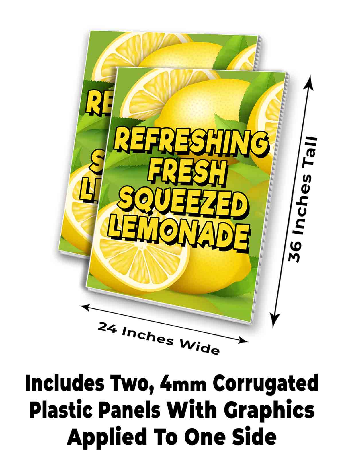 FRESH SQUEEZED LEMONADE Signicade 24x36 Aframe Sidewalk Sign Banner ...
