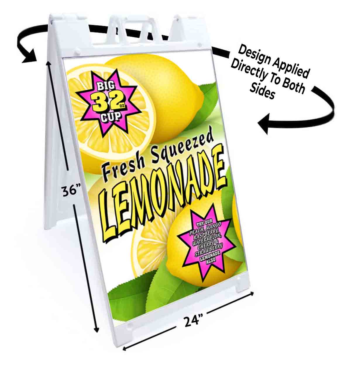FRESH SQUEEZED LEMONADE Signicade 24x36 Aframe Sidewalk Decal Sign ...