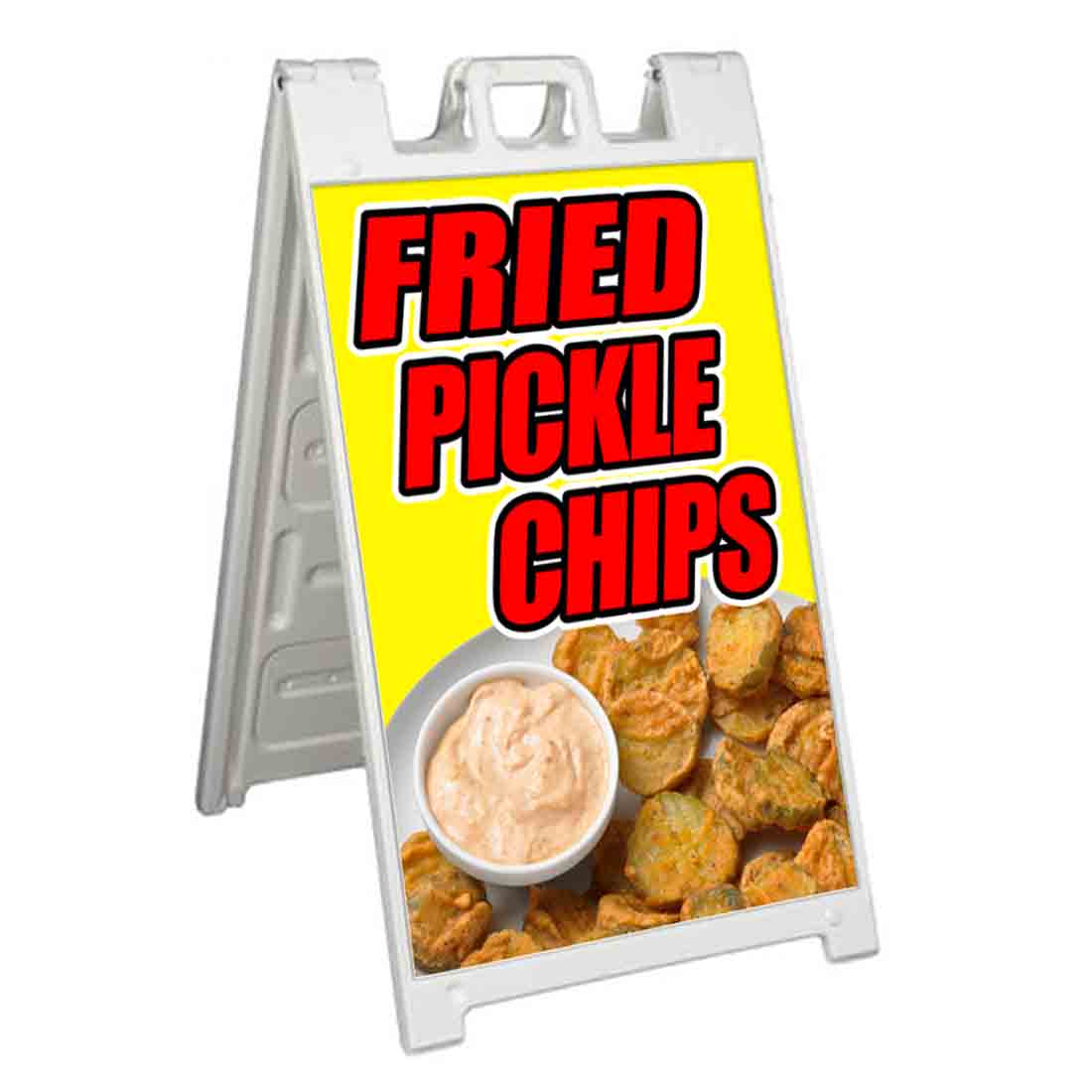 Fried Pickle Chips (24" X 36") Standard A-Frame Signicade, Includes ...
