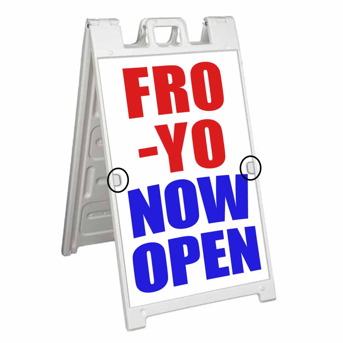 Fro-Yo (24" X 36") Deluxe A-Frame Signicade, Includes 2 Removable ...