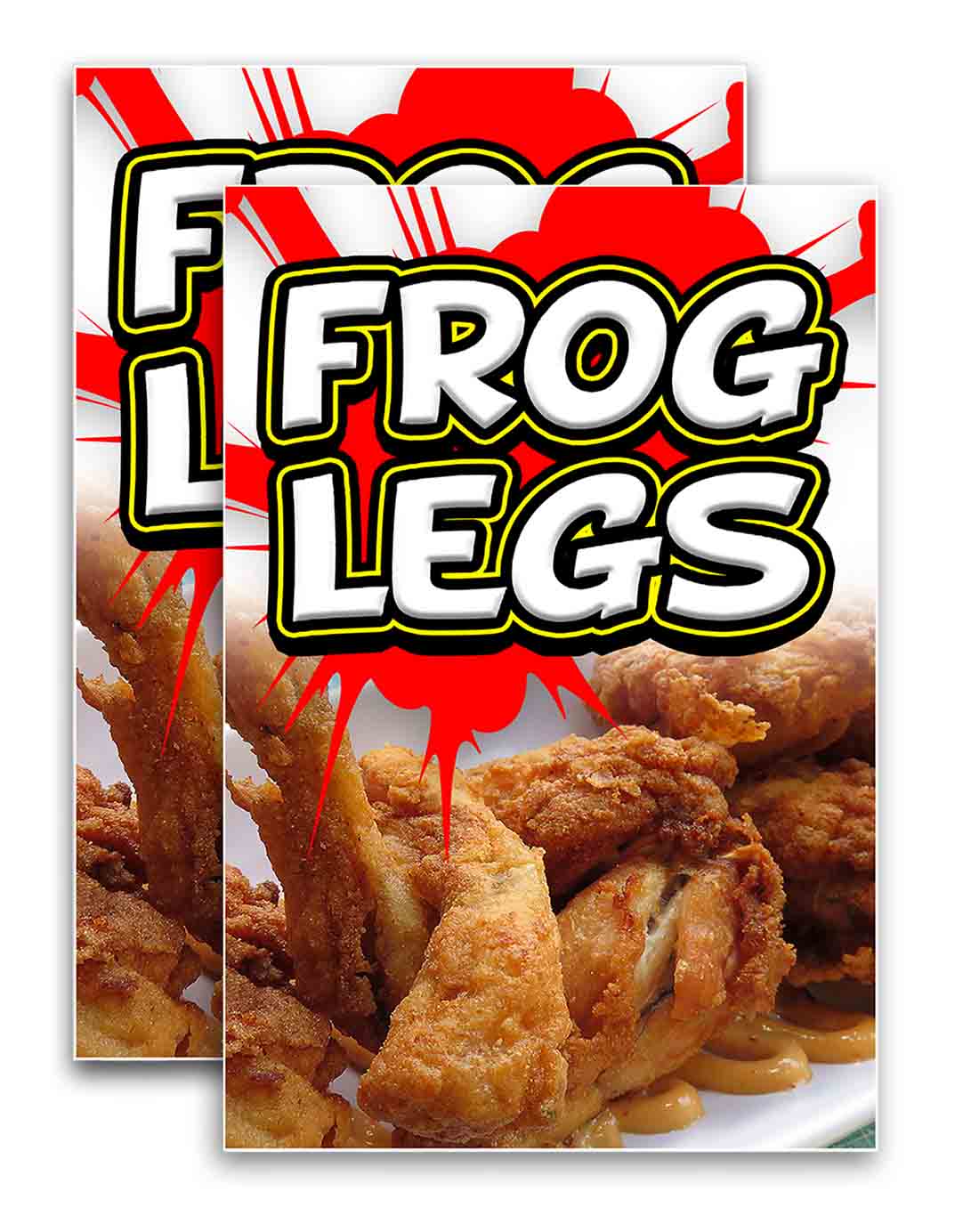 Frog Legs (24" X 36") Vinyl Decal Only (Pack of 2) |Sign|Sticker|Poster ...