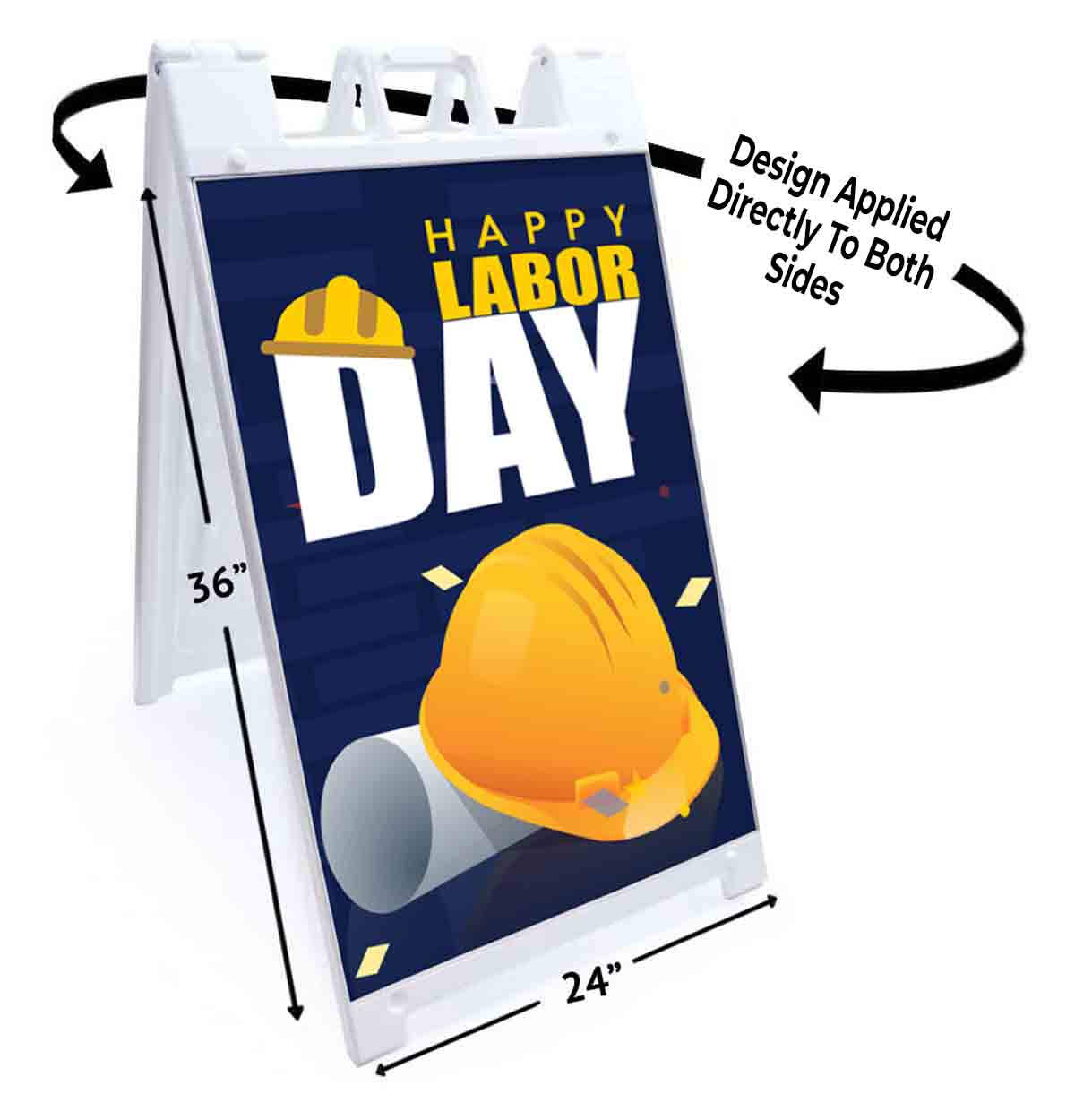 HAPPY LABOR DAY Signicade 24x36 Aframe Sidewalk Sign Banner Decal ...