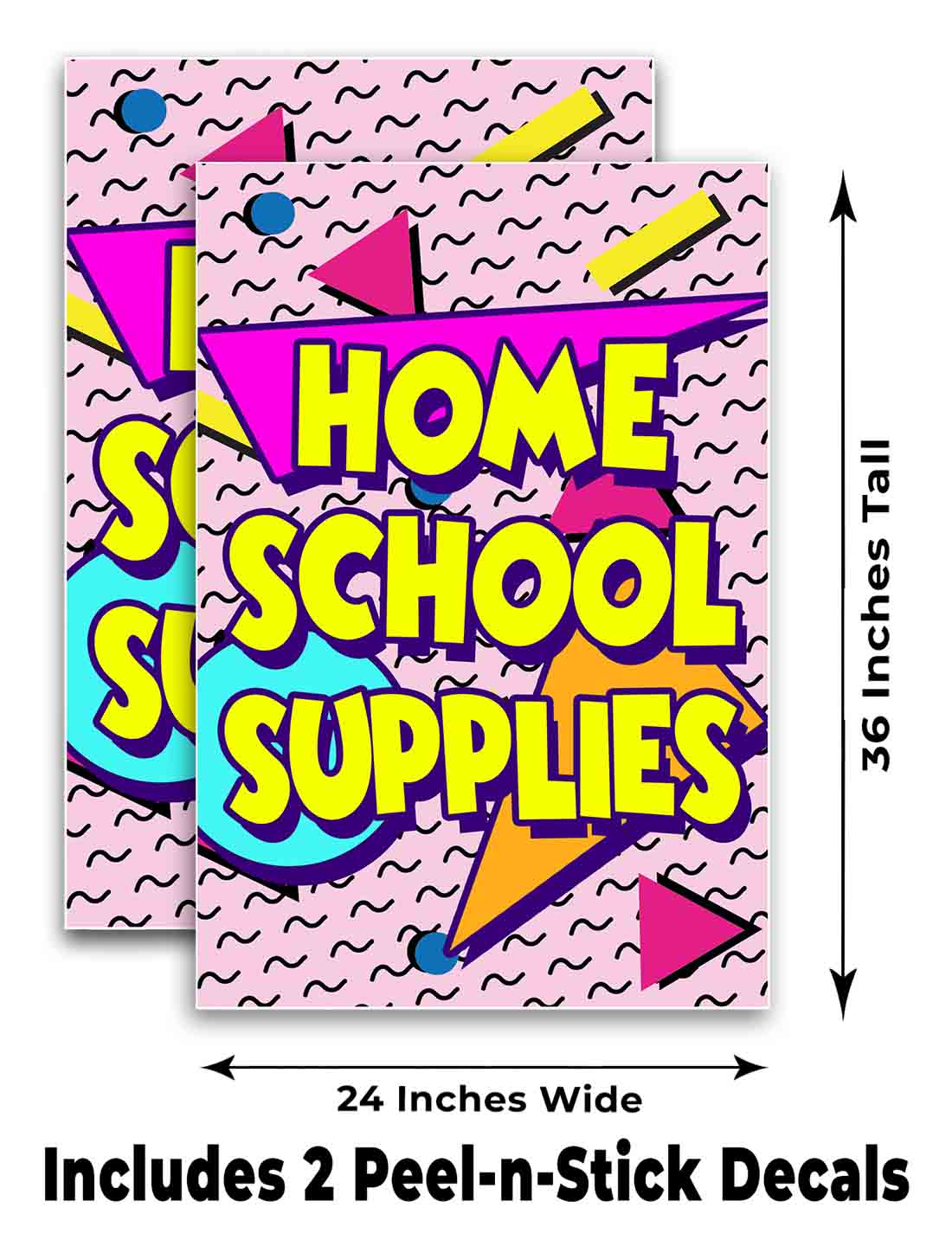 HOME SCHOOL SUPPLIES Signicade 24x36 Aframe Sidewalk Sign Banner Decal ...
