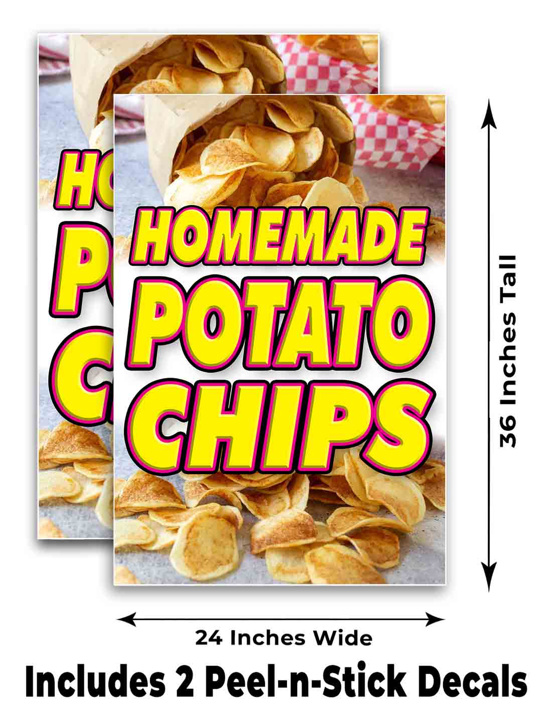 HOMEMADE CHIPS Signicade 24x36 Aframe Sidewalk Sign Banner Decal FOOD ...