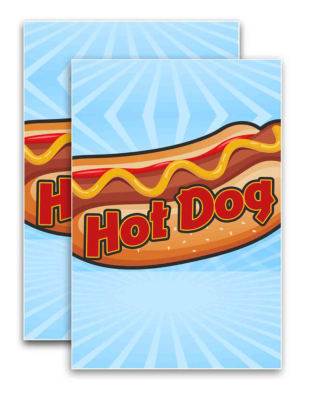Hot Dog (24" X 36") Vinyl Decal Only (Pack of 2) |Sign|Sticker|Poster ...