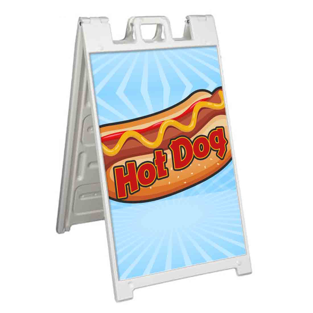 Hot Dog (24" X 36") Standard A-Frame Signicade, Includes Decal Applied ...