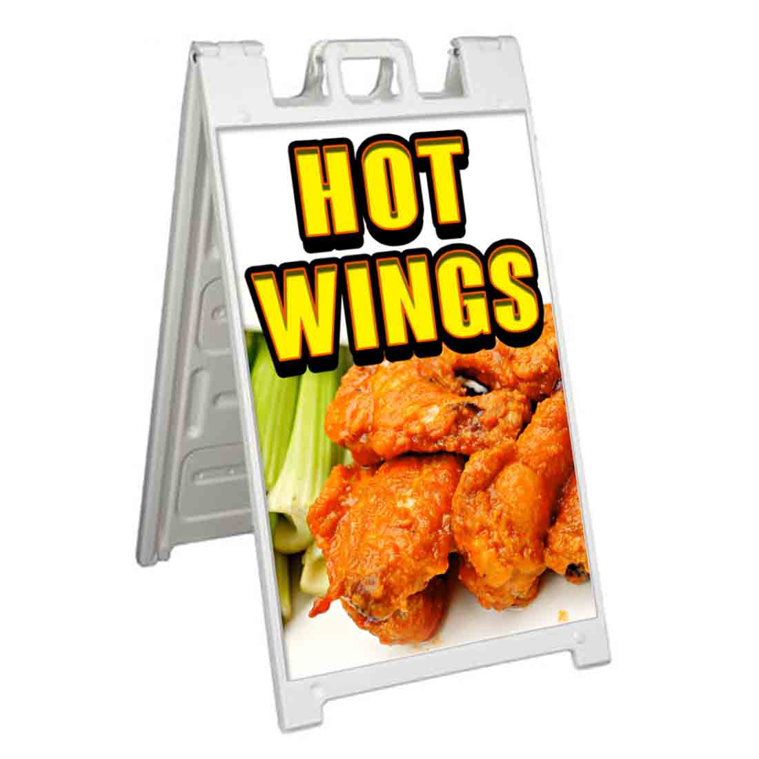 Hot Wings (24" X 36") Standard A-Frame Signicade, Includes Decal ...