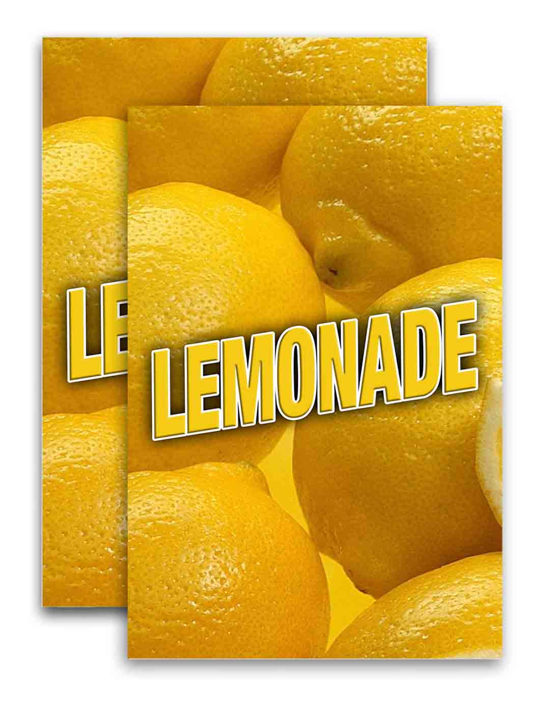 Lemonade (24" X 36") Vinyl Decal Only (Pack of 2) |Sign|Sticker|Poster ...