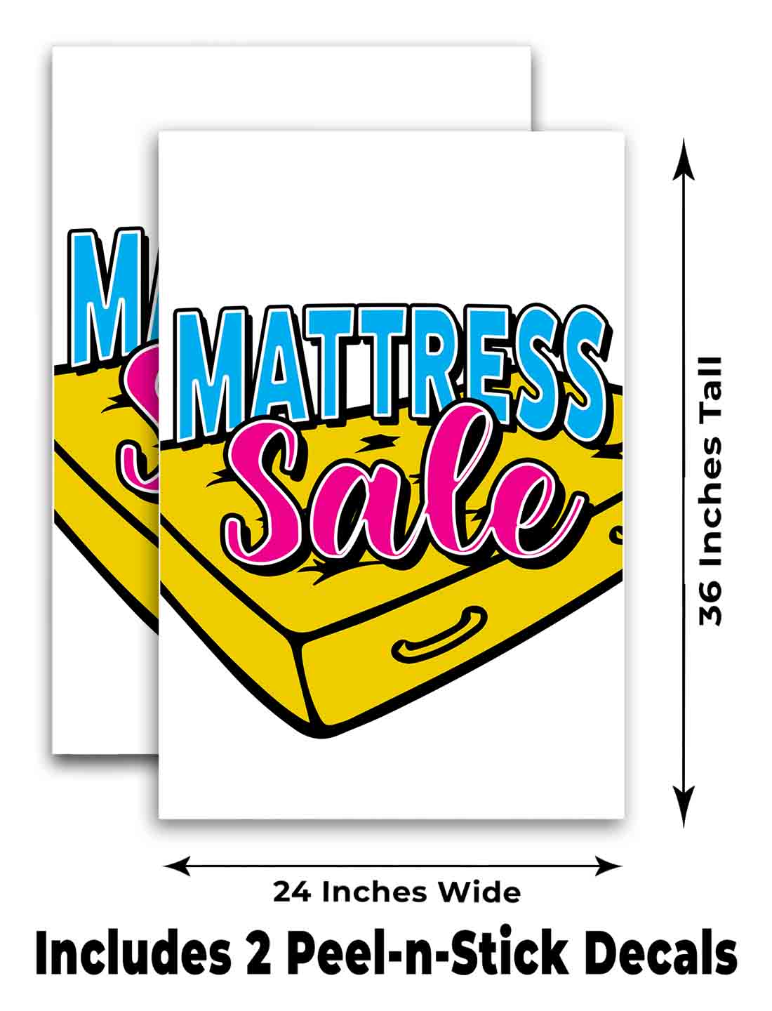 MATTRESS SALE Signicade 24x36 Aframe Sidewalk Decal Sign Banner BED ...