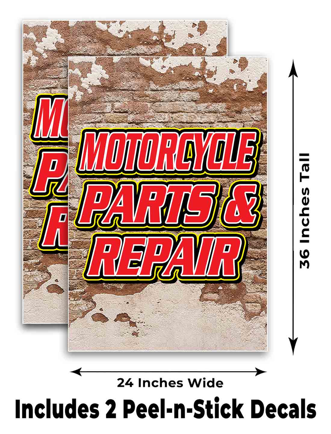 MOTORCYCLE PARTS Signicade 24x36 Aframe Sidewalk Sign Banner Decal ...