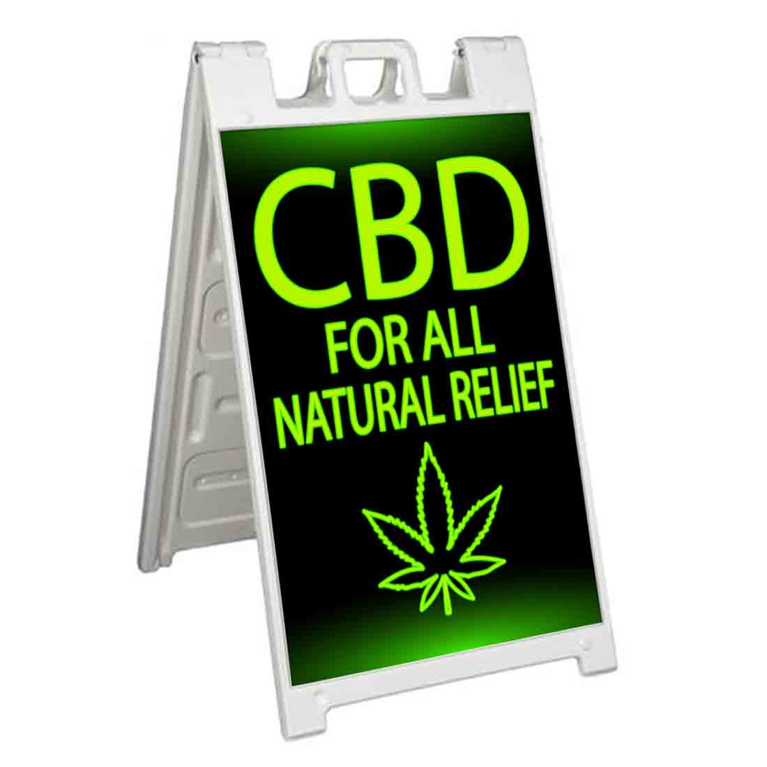 CBD For All Natural Relief (24" X 36") Standard A-Frame Signicade ...
