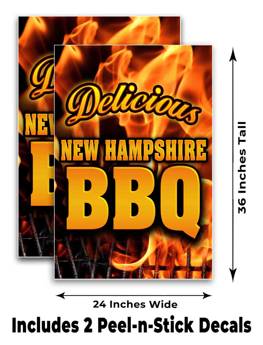 NEW HAMPSHIRE BBQ Signicade 24x36 Aframe Sidewalk Sign Banner Decal BARBEQUE | eBay