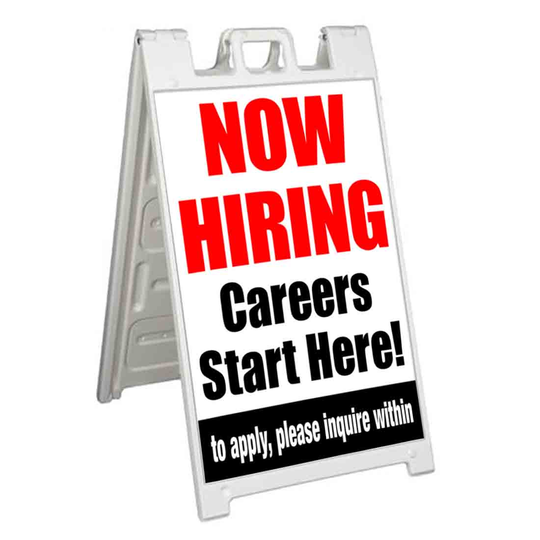 Now Hiring Careers Start Here (24" X 36") Standard A-Frame Signicade ...