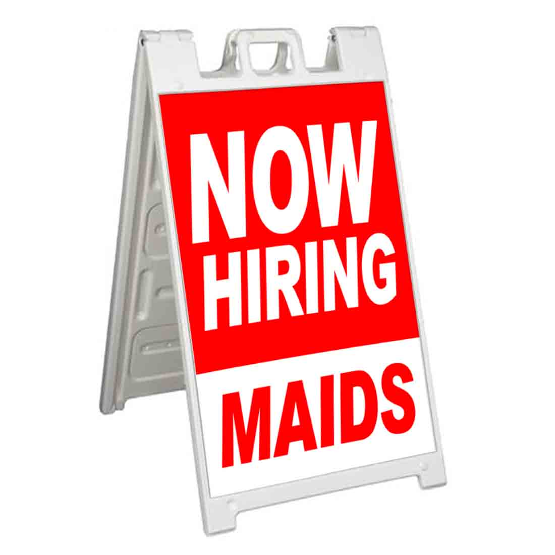 Now Hiring Maids (24" X 36") Standard A-Frame Signicade, Includes Decal ...