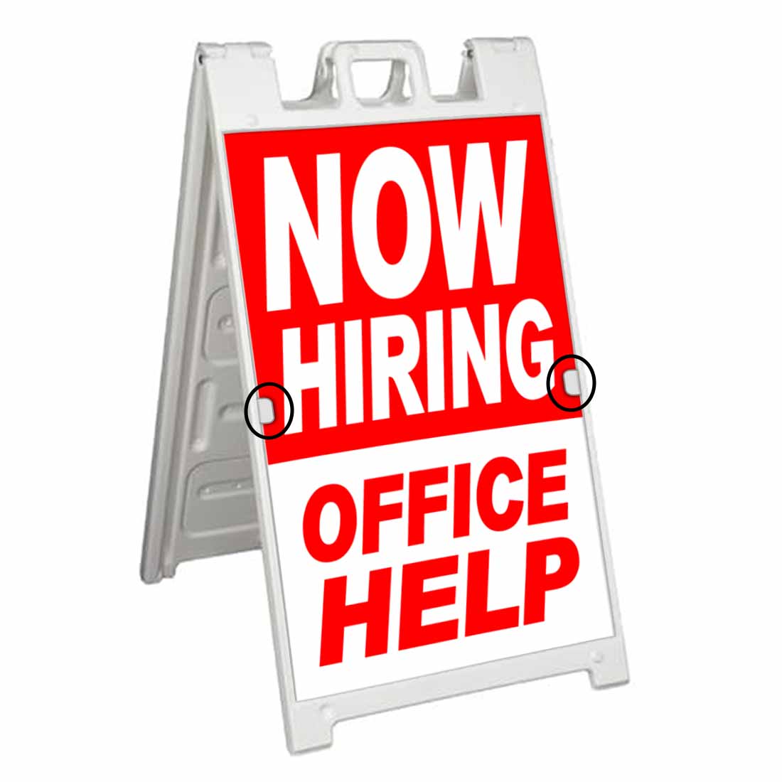 Now Hiring Office Help (24" X 36") Deluxe A-Frame Signicade, Includes ...