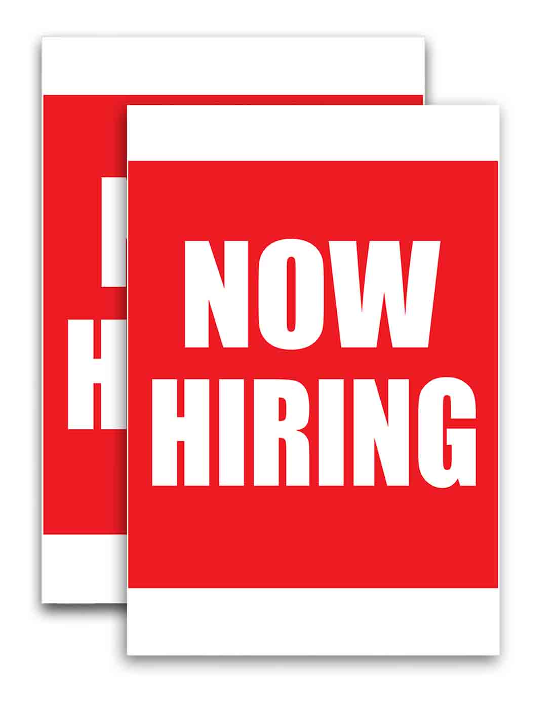 Now Hiring (24" X 36") Vinyl Decal Only (Pack of 2) |Sign|Sticker ...