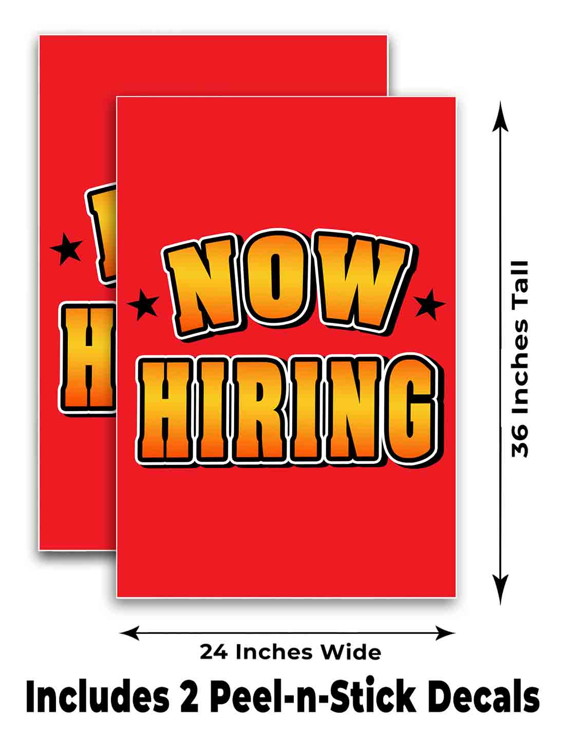 NOW HIRING STAR Signicade 24x36 Aframe Sidewalk Sign Banner Decal APPLY ...