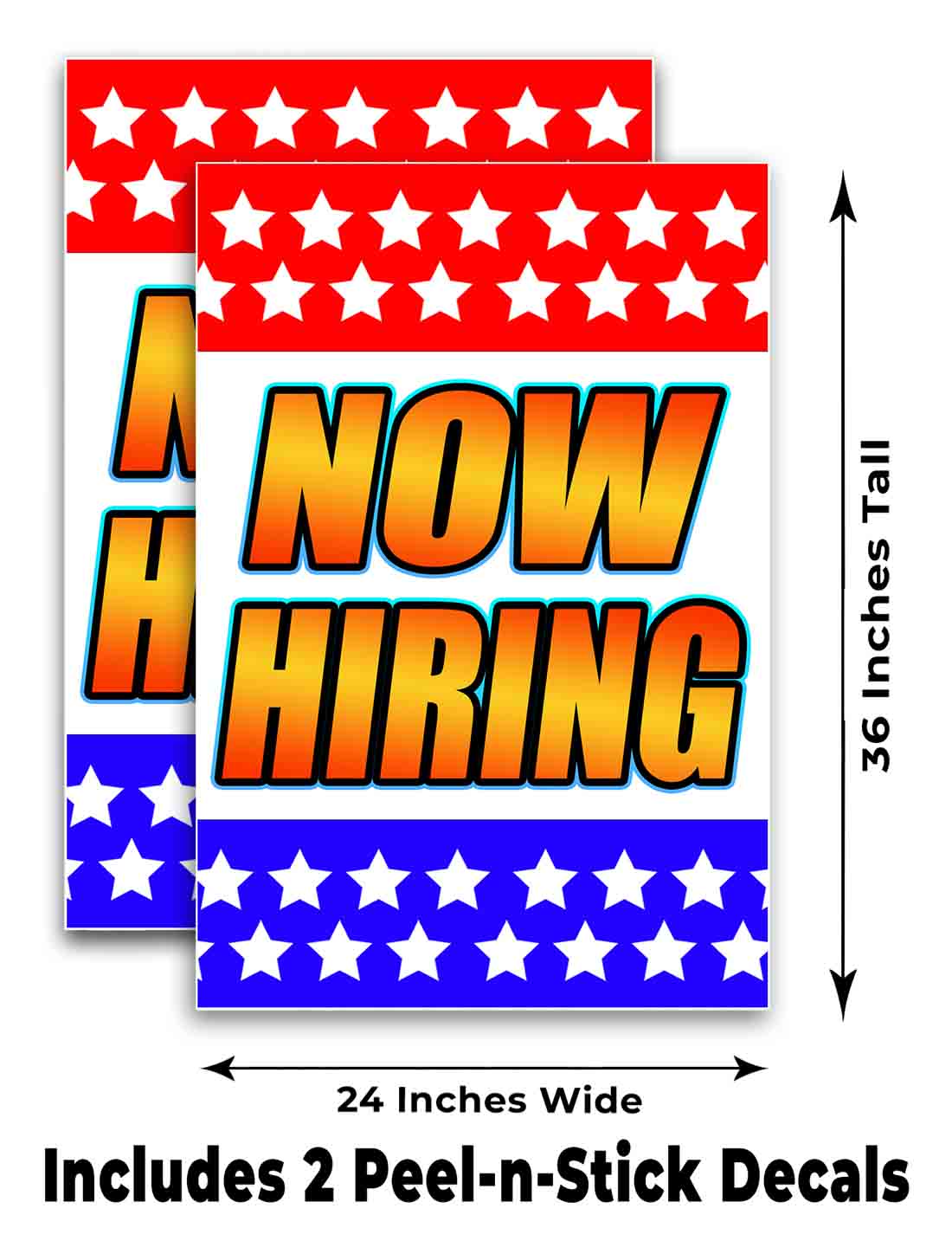 NOW HIRING STAR Signicade 24x36 Aframe Sidewalk Sign Banner Decal APPLY ...