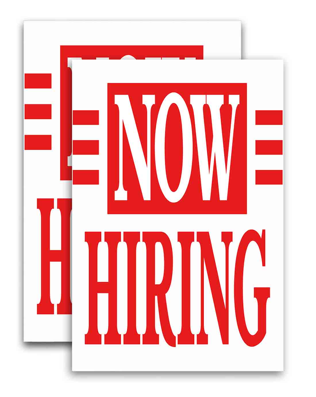 Now Hiring (24" X 36") Vinyl Decal Only (Pack of 2) |Sign|Sticker ...