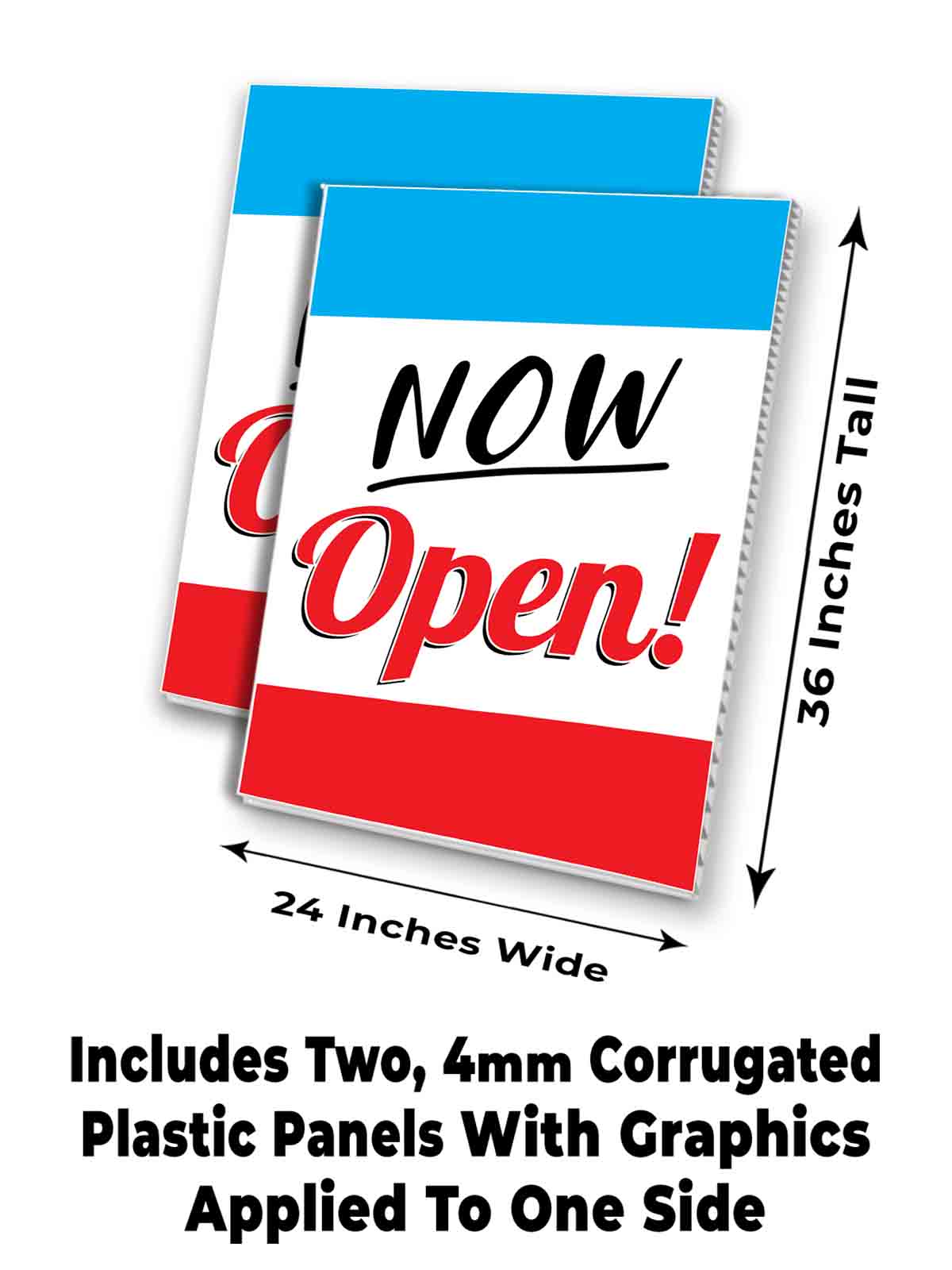 NOW OPEN Signicade 24x36 Aframe Sidewalk Sign Banner Decal NOW SERVING ...