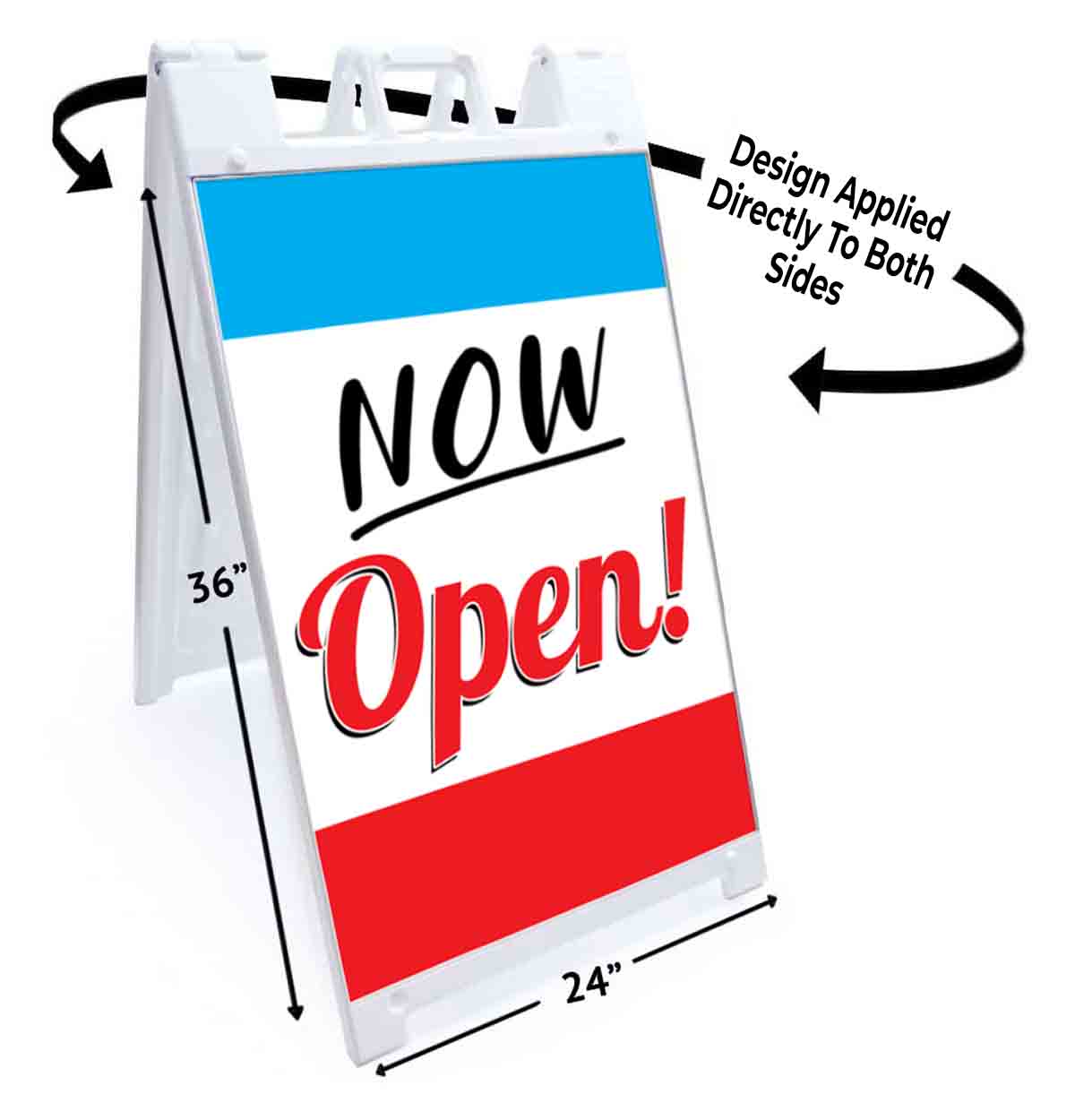 NOW OPEN Signicade 24x36 Aframe Sidewalk Sign Banner Decal NOW SERVING ...
