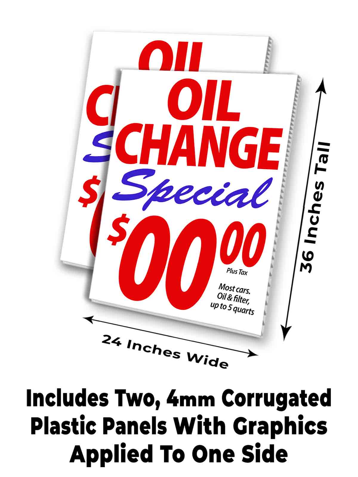 OIL CHANGE SPECIAL Signicade 24x36 Aframe Sidewalk Sign Banner Decal ...