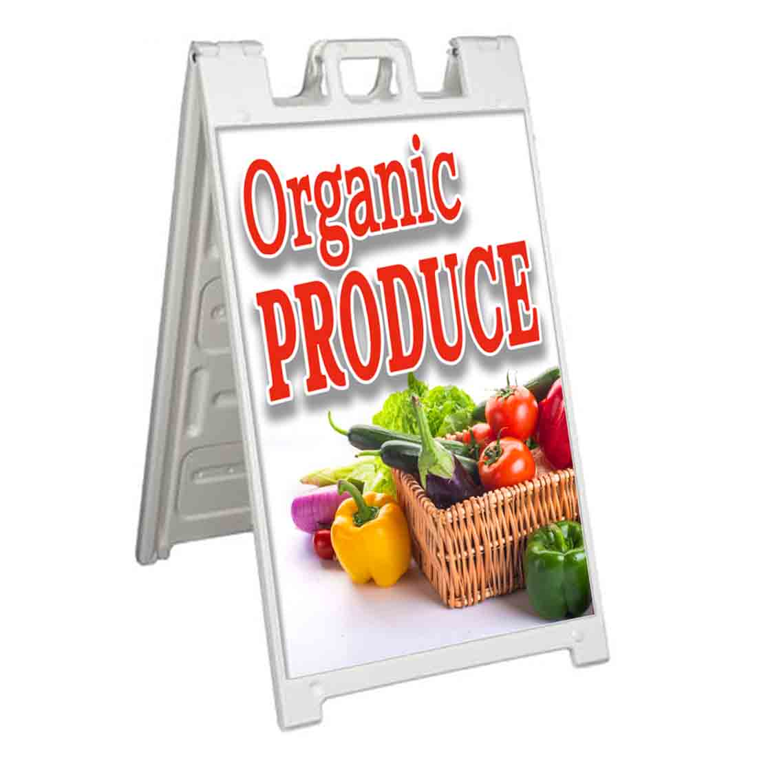 Organic Produce (24" X 36") Standard A-Frame Signicade, Includes Decal ...