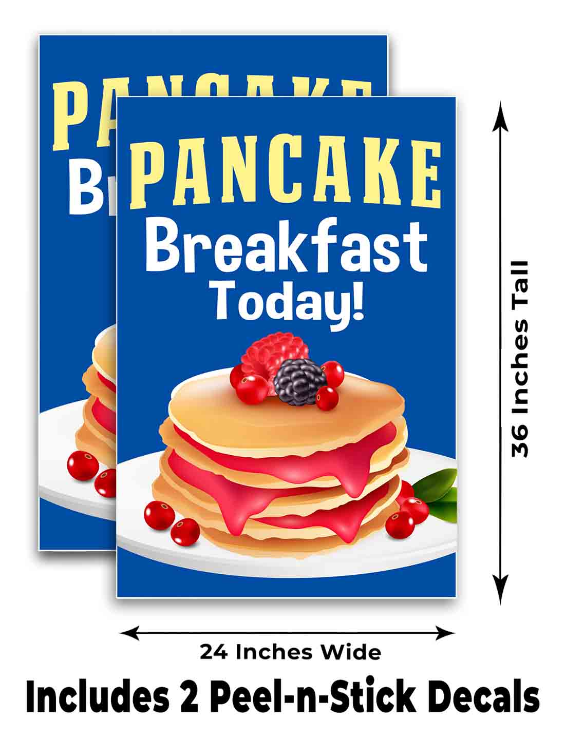 PANCAKE BREAKFAST TODAY Signicade 24x36 Aframe Sidewalk Sign Banner ...