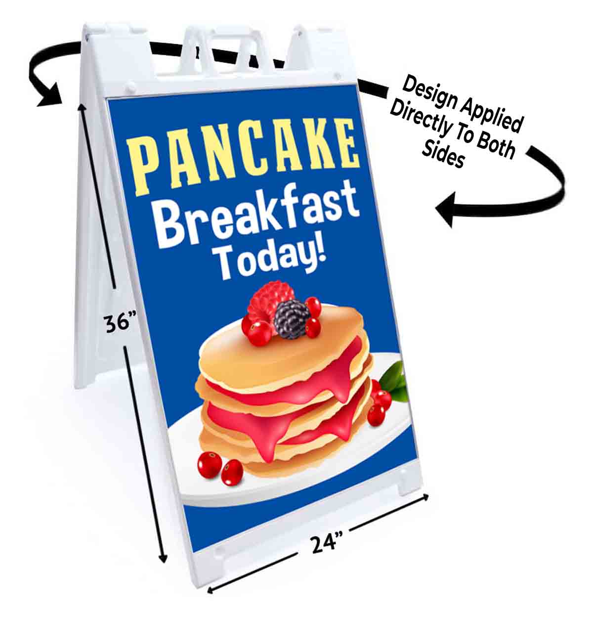 PANCAKE BREAKFAST TODAY Signicade 24x36 Aframe Sidewalk Sign Banner ...