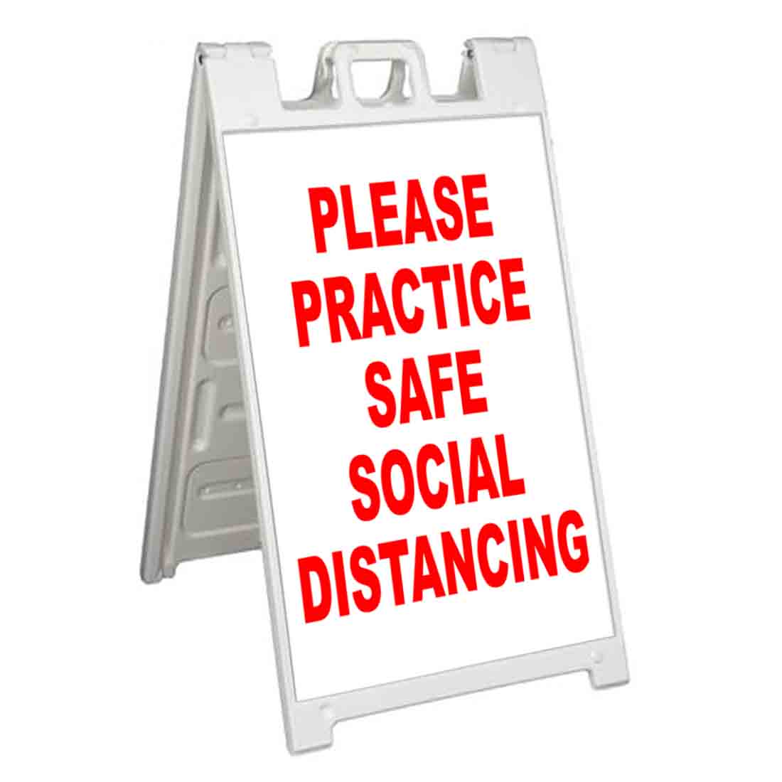 Please Practice Safe Social Distancing (24" X 36") Standard A-Frame ...