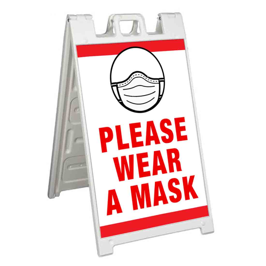 Please Wear A Mask (24" X 36") Standard A-Frame Signicade, Includes ...