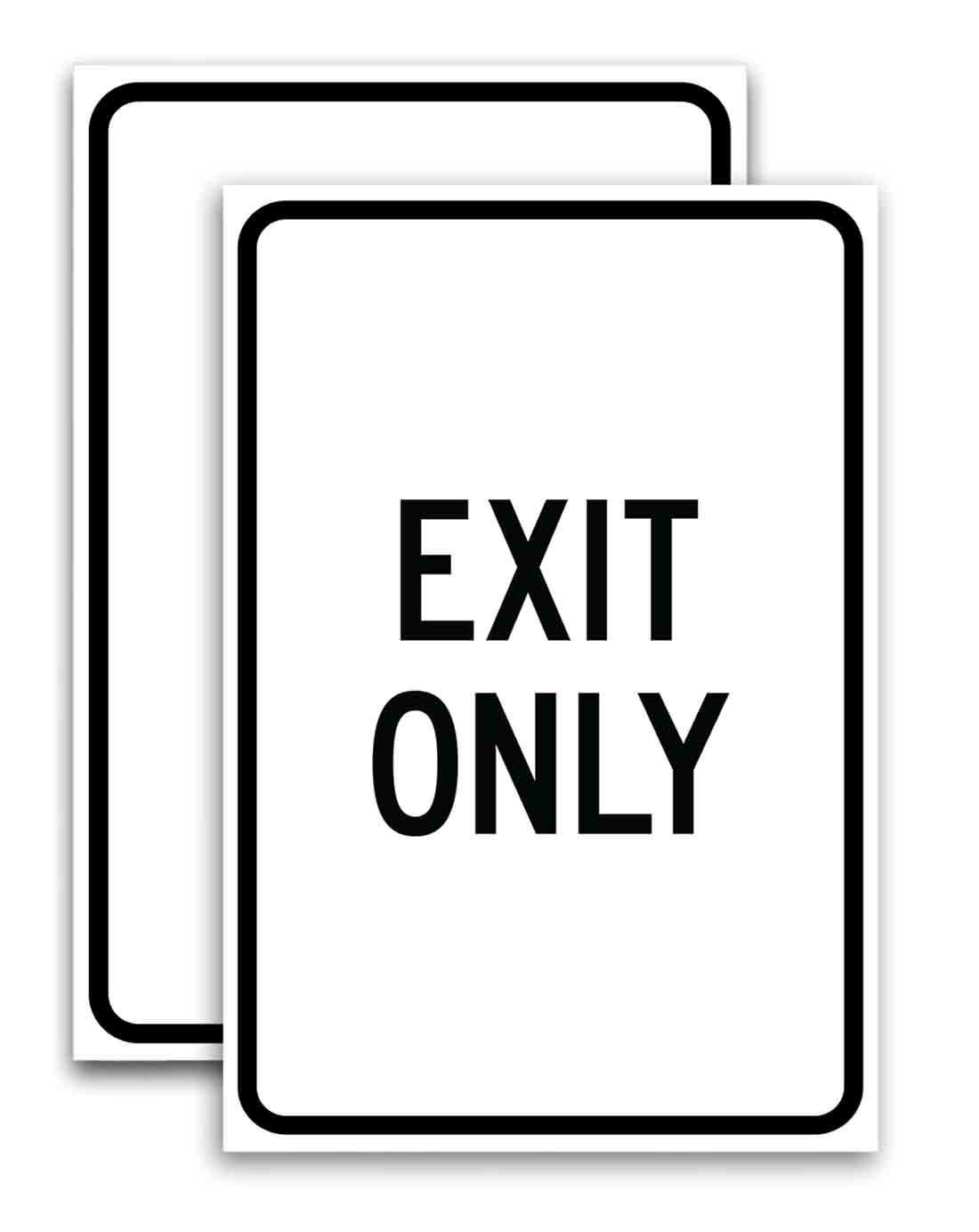 Exit Only (24" X 36") Vinyl Decal Only (Pack of 2) |Sign|Sticker|Poster ...