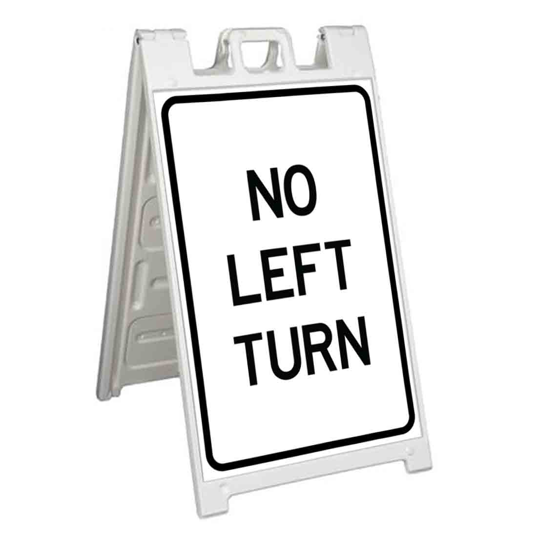 No Left Turn (24" X 36") Standard A-Frame Signicade, Includes Decal ...